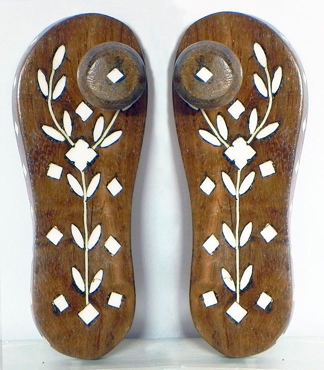 Items matching with Wood Carved Paduka with Inlay Work for Puja (gt62)