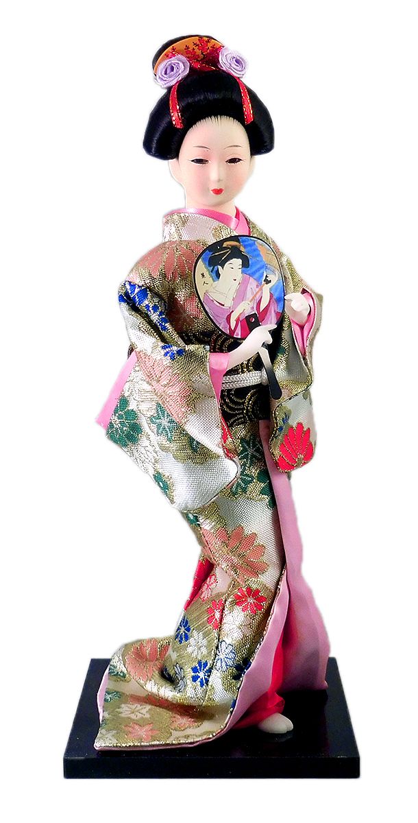 Japanese Doll Holding Fan