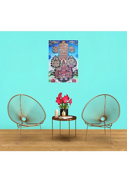 Gelugpa Refuge Tree - Guruparampara Poster
