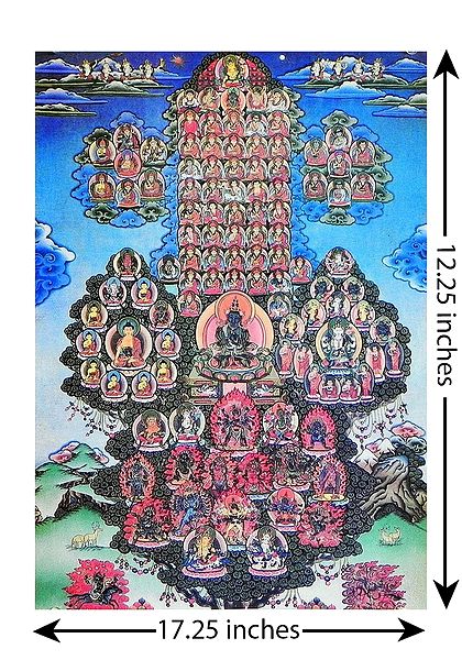 Gelugpa Refuge Tree - Guruparampara Poster