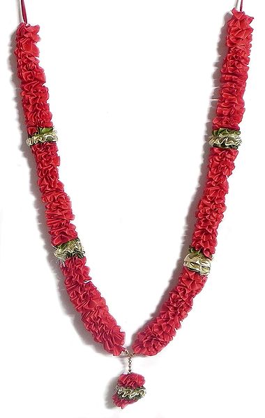 Red and Golden Ribbon Garland