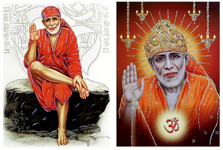 Shirdi Sai Baba - Set of 2 Glitter Poster