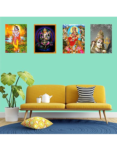 Set of 4 Hindu Posters