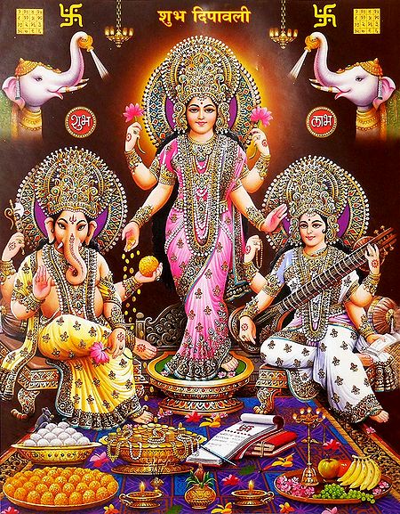 Set of 4 Hindu Deity Posters