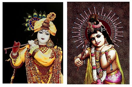 Set of 2 Krishna Posters