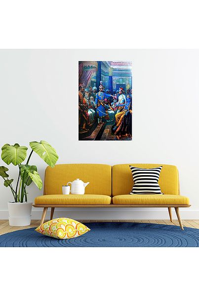 Buy Sri Krishna and Shishupal Poster