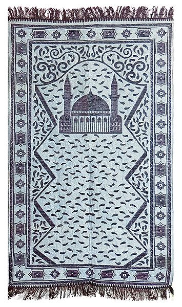 Reversible Dark Brown Cotton Islamic Namaz Mat