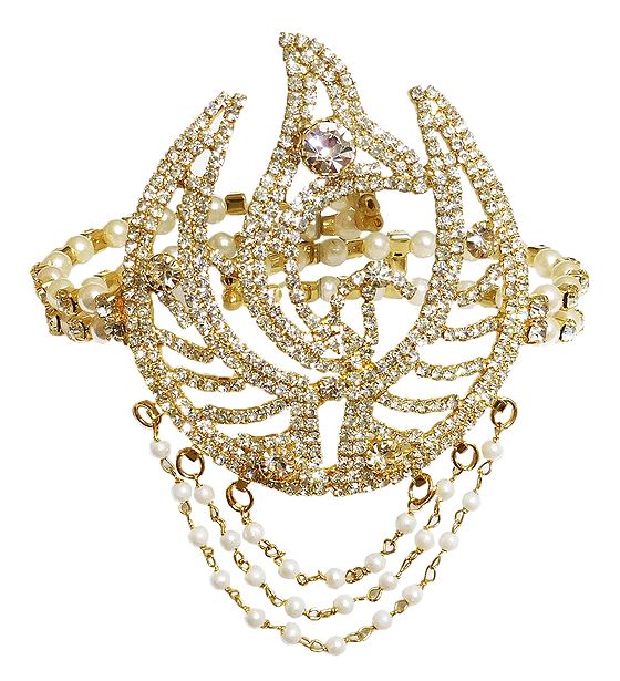 Stone Studded Gold Polish Armlet