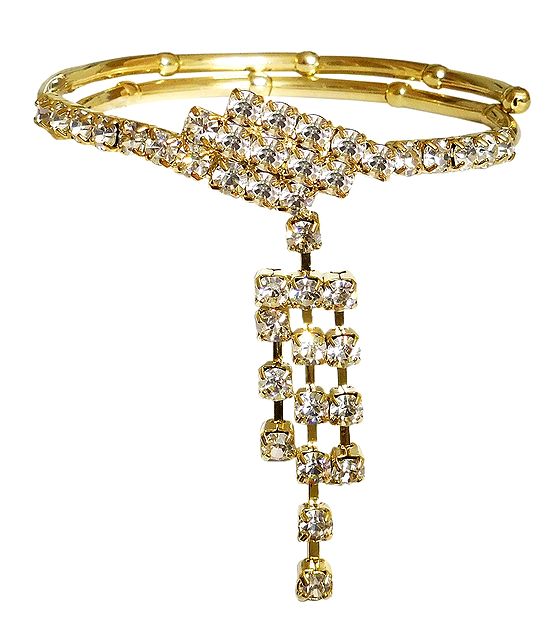 Stone Studded Gold Polish Armlet