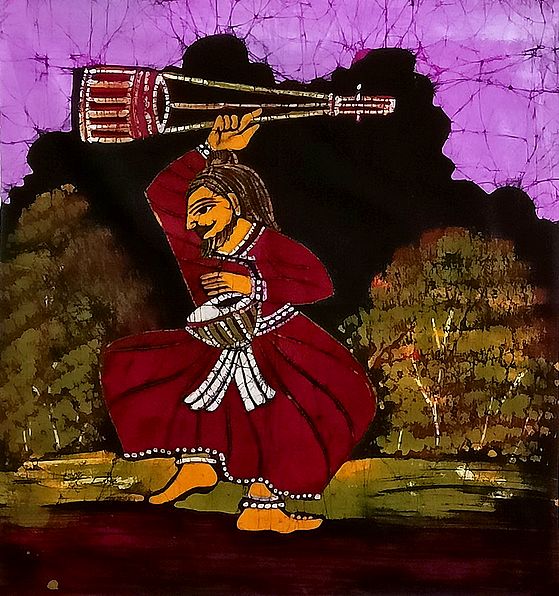 Baul Singer - Batik Wall Hanging