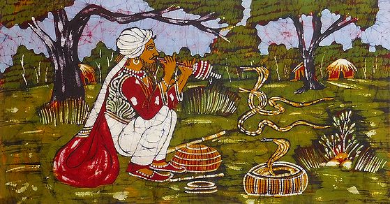 Snake Charmer - Batik Painting