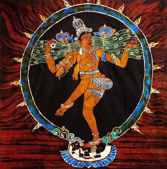 Lord Shiva as Nataraja - Batik Painting