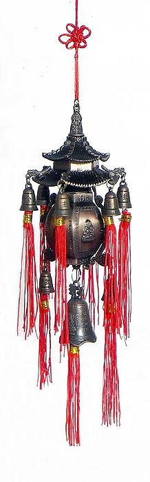 Copper Buddhist Pagoda Hanging Bell