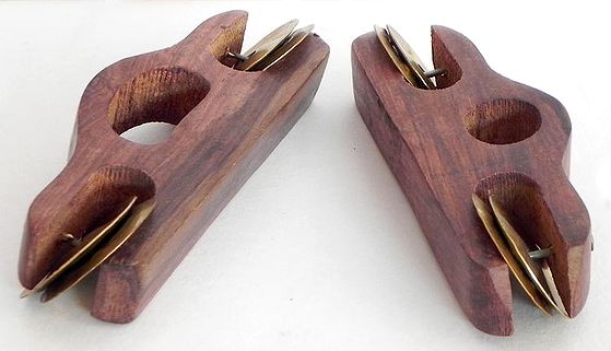Wooden Manjira - Musical Instrument for Bhajan and Kirtans