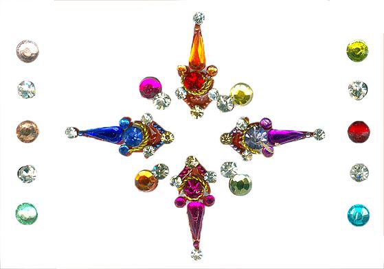 Multicolor Stone Bindis