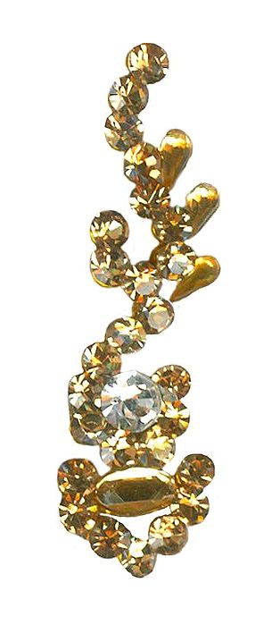 Yellow Stone Studded Single Bindi - 1 inch