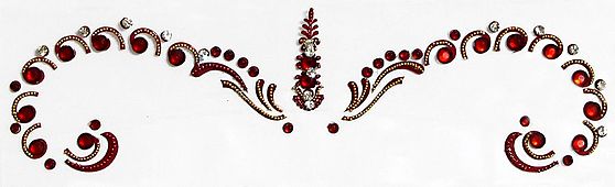 Flamboyant - Maroon Stone Setting Bridal Forehead Decoration