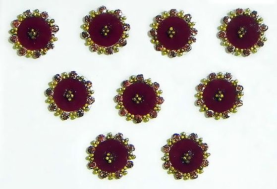 Maroon Round Bindis