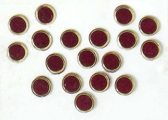 Maroon Round Bindis with Golden Border