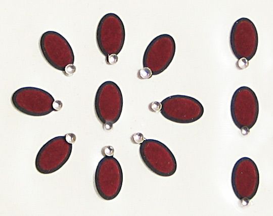 Maroon Oval Bindis