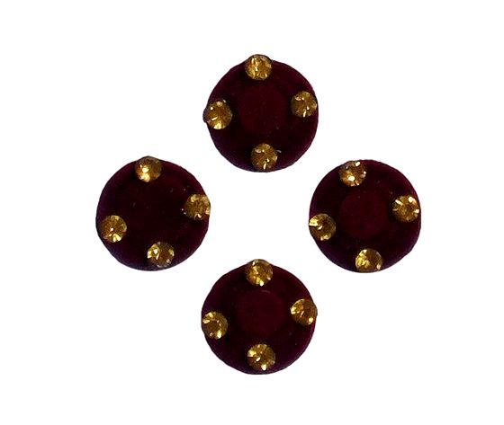 Maroon Round Felt Bindis