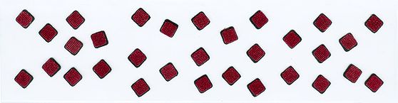 Red Square Felt Bindis - Length - 0.25 inches (25 Bindis)