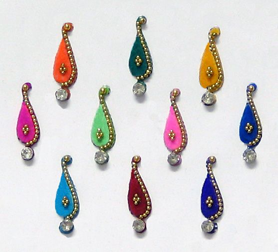 Multicolor Long Bindi