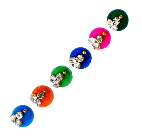Multicolor Round Stone Bindis