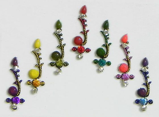 White Stone Studded Designer Bindis