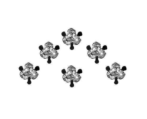 6 White Stone Bindis