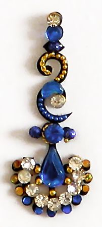 Sparkling Night - Dark Blue and White Crystal Bindi