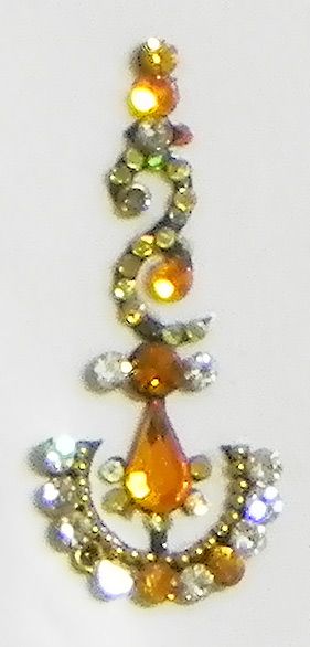 Yellow and White Stone Studded Bindi