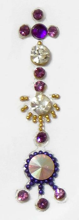 White Stone Studded Long Bindi