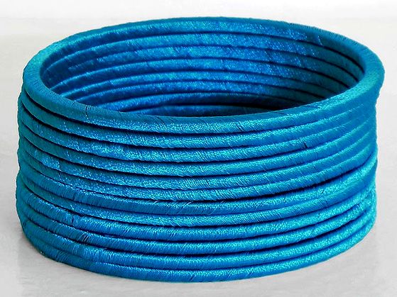 Cyan Thread Bangles