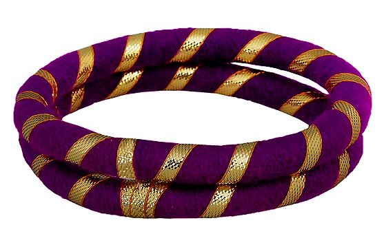 Pair of Purple Thread Bangles