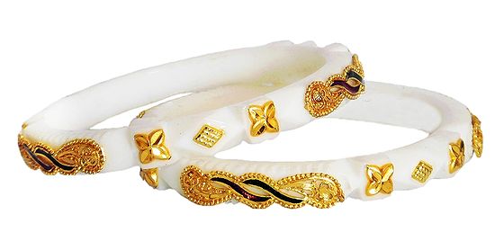 Gold Plated White Shankha