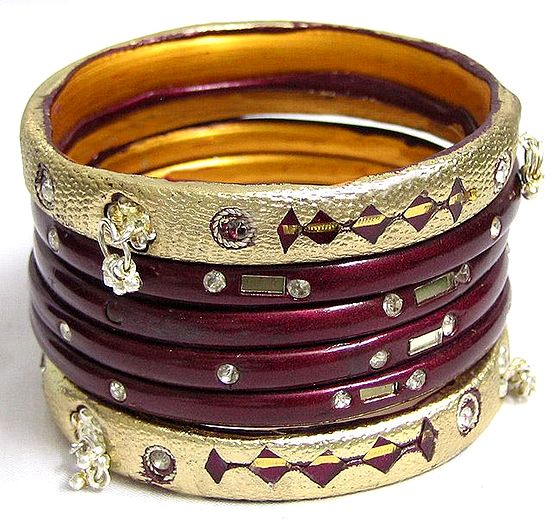 Maroon Lac Bangles