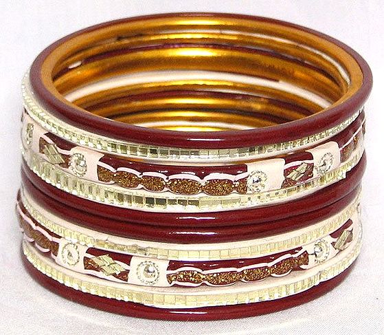 Mirror Work Lac Bangles