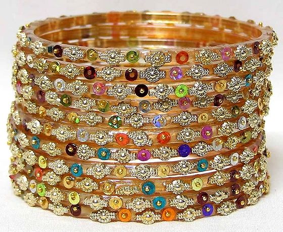 Multicolor Glitter Bangles