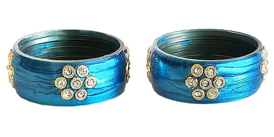 Cyan Blue Acrylic Bracelet