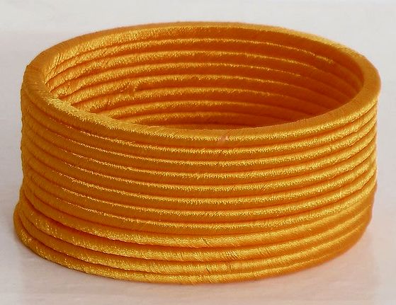 Golden Yellow Thread Bangles