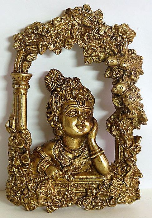 Bal Krishna in Window - Wall Hanging