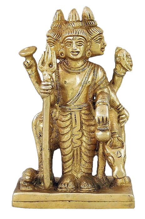 Brass Dattatreya Statue