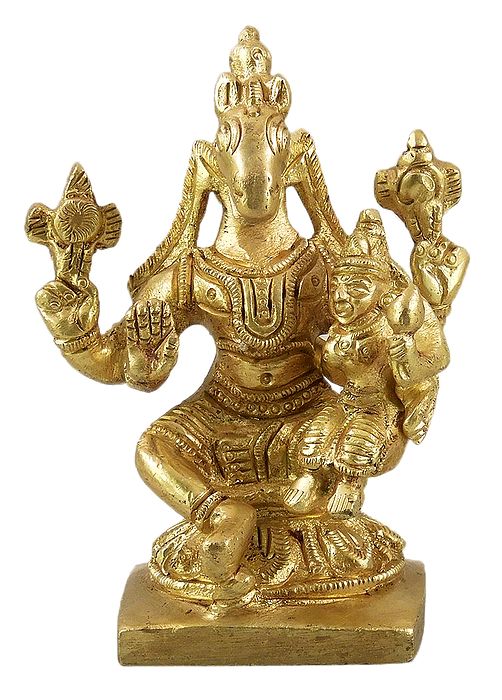 Hayagriva with Lakshmi - Brass Statue