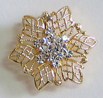 White Stone Studded Designer Brooch