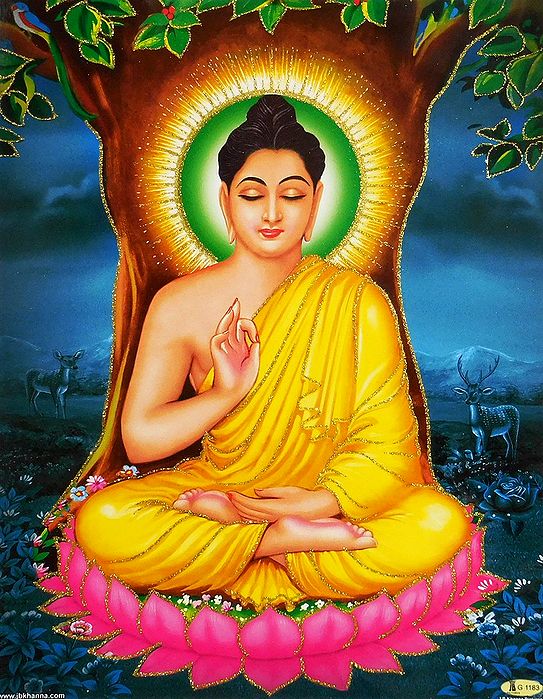 Lord Buddha - Glitter Poster