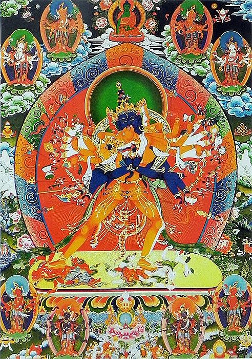 Kalachakra is the god and the protector of the wheel of time with his ...