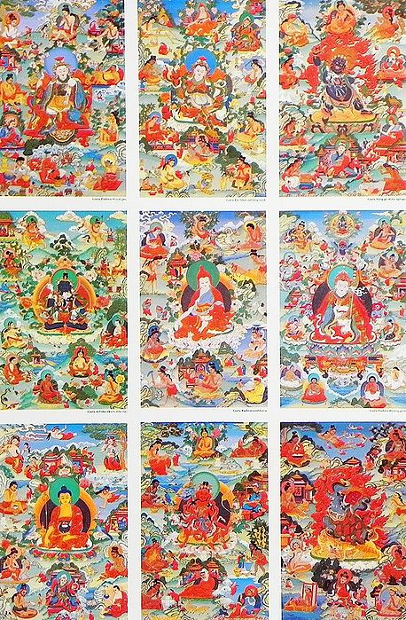 9 Gurus of Buddhist Religion - Poster