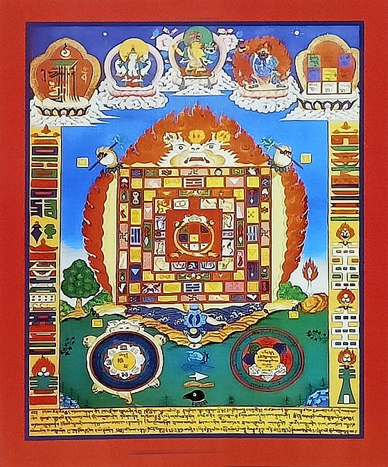 Tibetan Thangka of Protection - Unframed Thangka Poster