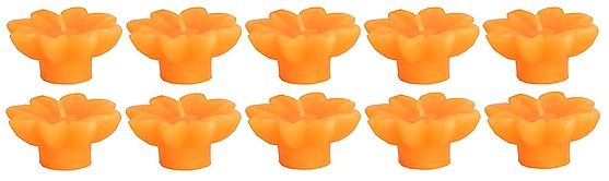 Ten Orange Aroma Floating Wax Candles